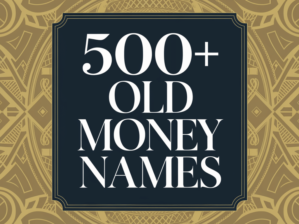 500+ Old Money Names - Mothers Always Right