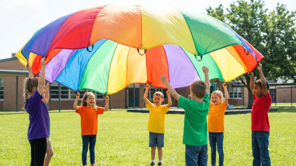 43 Fun and Easy Parachute Games for Kids - Mothers Always Right