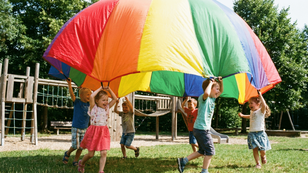 43 Fun and Easy Parachute Games for Kids - Mothers Always Right